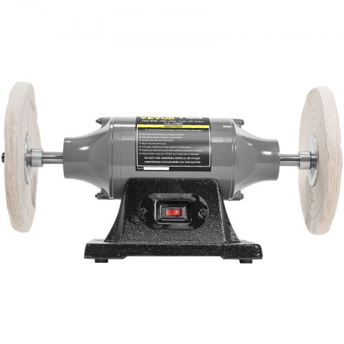 VEVOR Bench Buffer Polisher, 8 inch Buffing Machine 370W Motor with ...