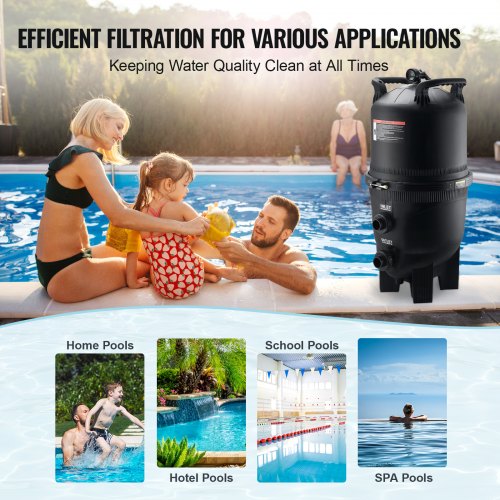 VEVOR Cartridge Pool Filter 525Sq. ft Filter Area Inground Pool Filter Above Ground Swimming Pool Filtration Filter System
