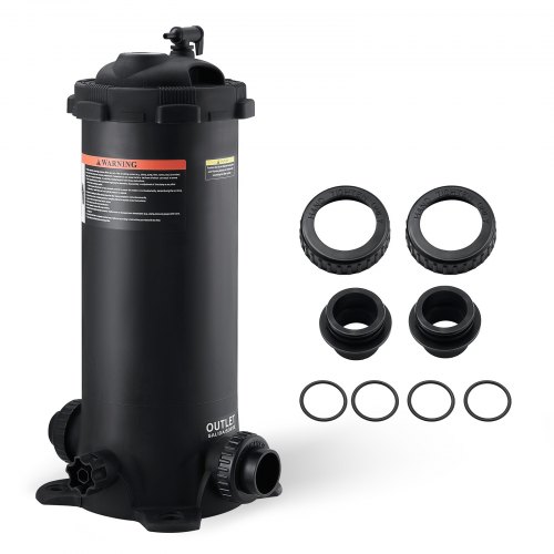 VEVOR Cartridge Pool Filter, 50Sq. Ft Filter Area Inground Pool Filter ...