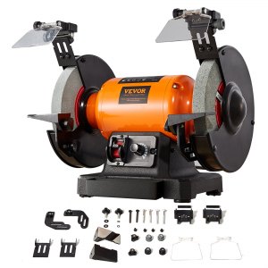 VEVOR Bench Grinder, 8 inch Variable Speed Bench Grinder with 5.0A ...