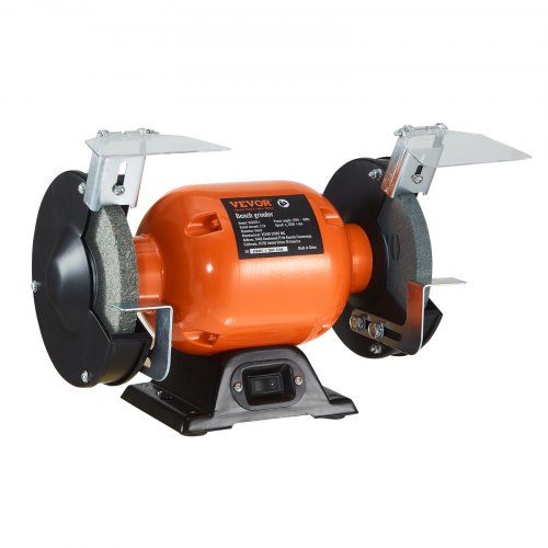 VEVOR Bench Grinder, 6 inch Single Speed Bench Grinder with 2.1A ...
