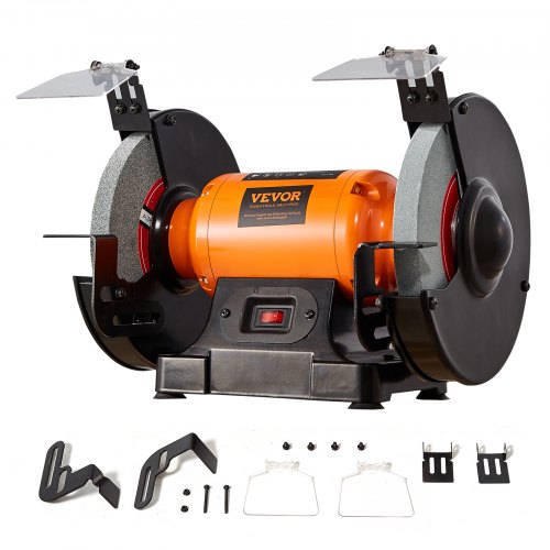 VEVOR Bench Grinder, 8 inch Single Speed Bench Grinder with 3A ...