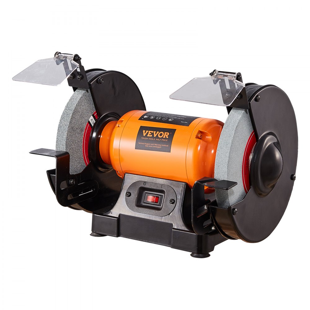 VEVOR Bench Grinder, 8 inch Single Speed Bench Grinder with 3A ...