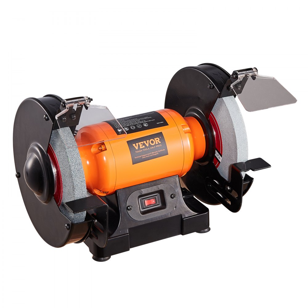 VEVOR Bench Grinder, 8 inch Single Speed Bench Grinder with 3A ...