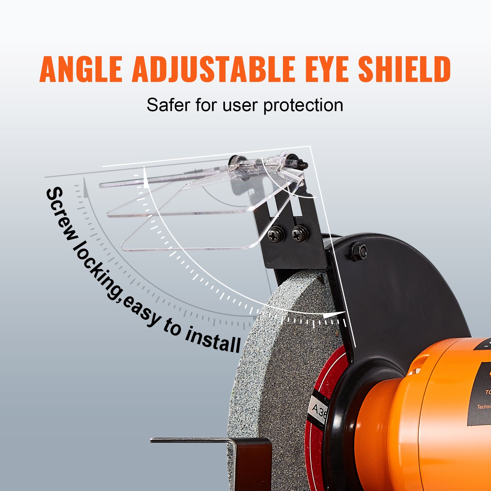 VEVOR Bench Grinder, 8 inch Single Speed Bench Grinder with 3A ...