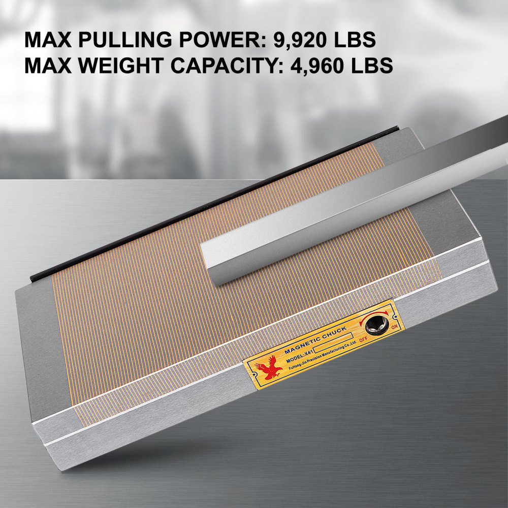 VEVOR Permanent Magnetic Chuck, 6in x 12in Rectangular Chuck, 9920lbs ...