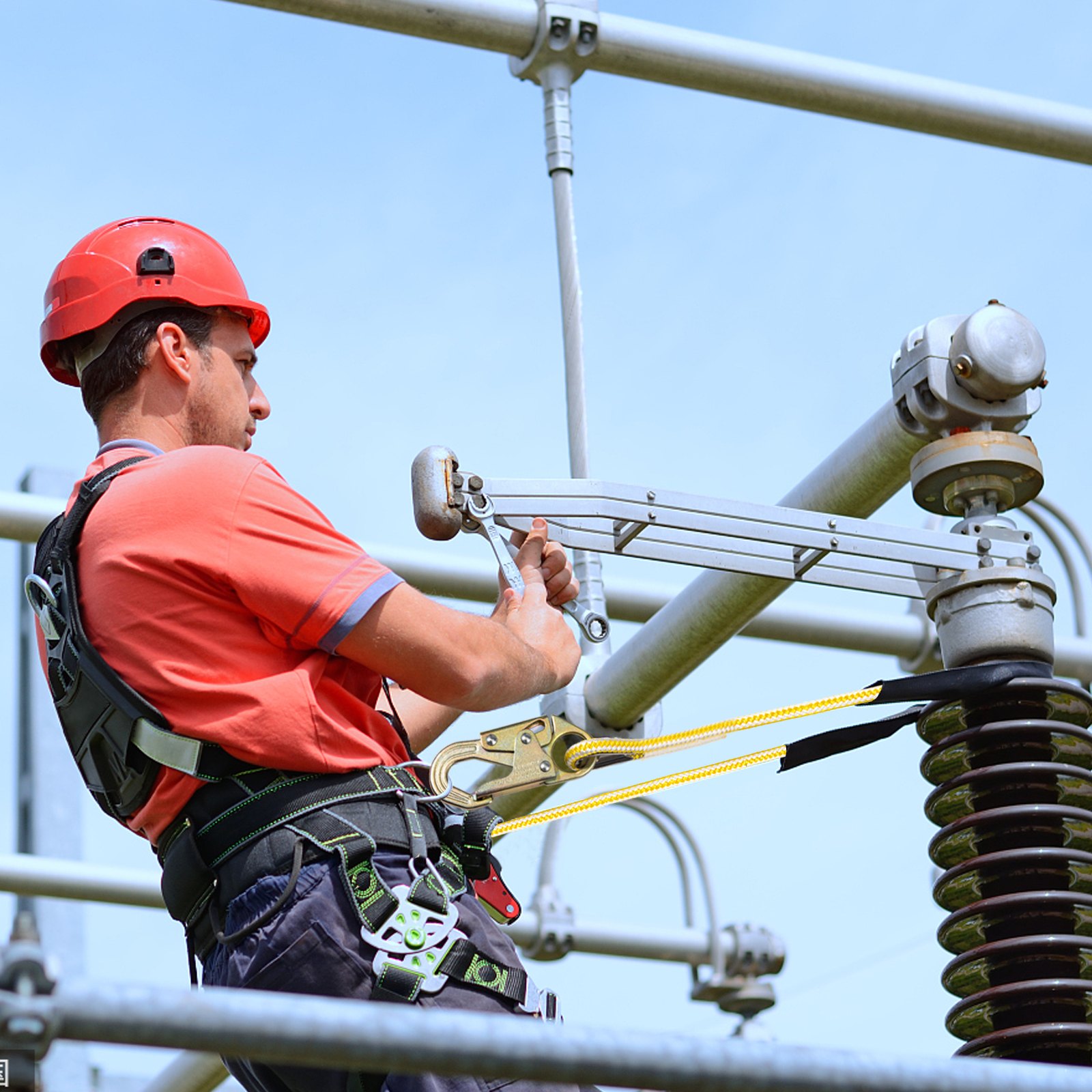 VEVOR Positioning Lanyard, 1/2 inch x 8 ft Positioning Rope, Polyester ...