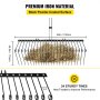Vevor Pine Straw Rake Outdoor Landscape Rake 60" For Atv Utv Utility ...