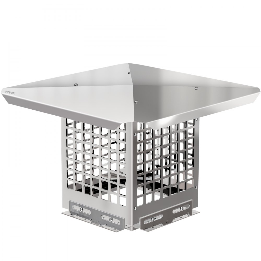 VEVOR Chimney Cap, 8" x 8" Flue Caps, 304 Stainless Steel Fireplace ...