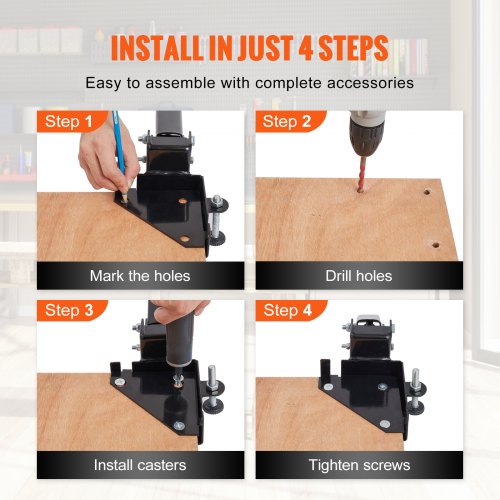 VEVOR Mobile Base, 400 lbs Weight Capacity, Adjustable from 12" x 12 ...