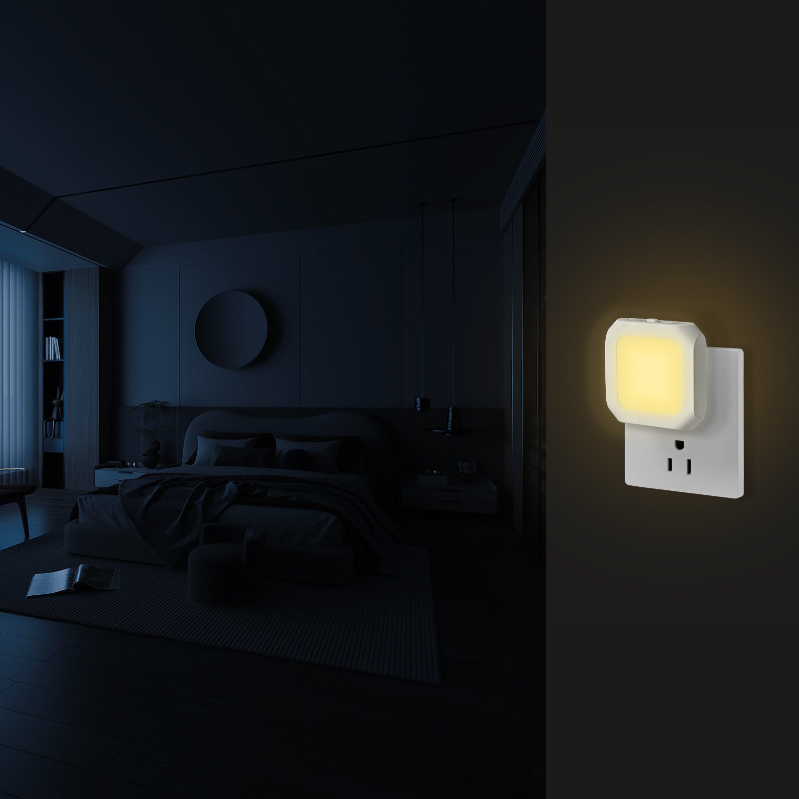 VEVOR LED Night Light, 2 Pack Plug in LED Night Light, 0.6 W 3000k Soft ...