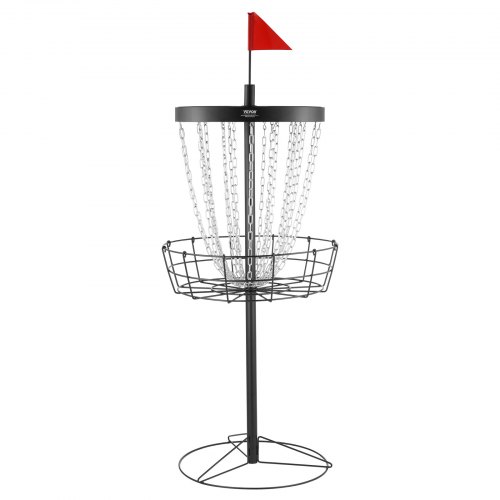 VEVOR Disc Golf Basket, 24-Chains Portable Disc Golf Target Hole, Heavy ...