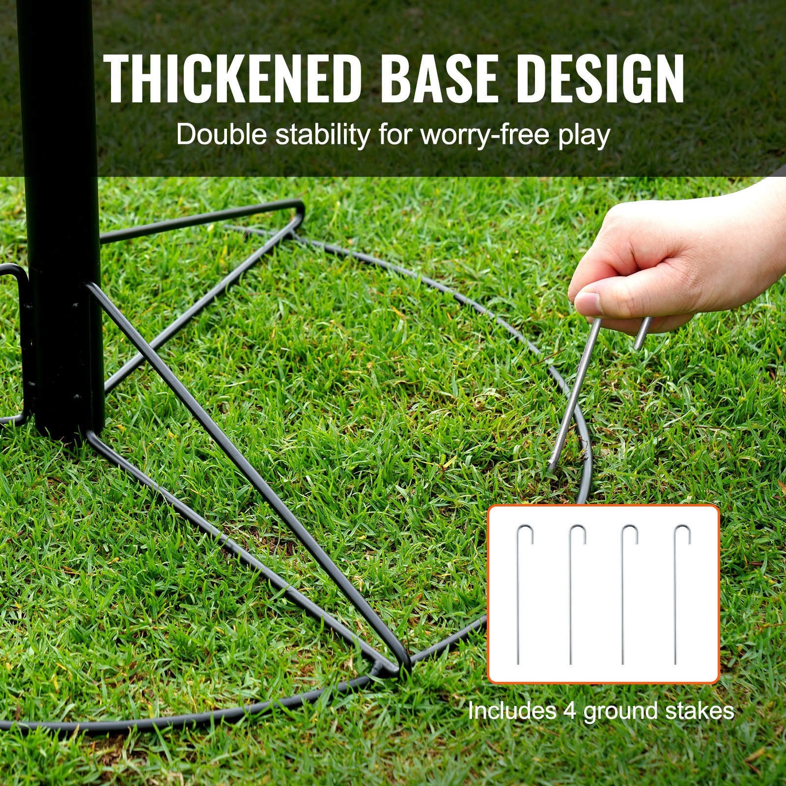 VEVOR Disc Golf Basket, 24-Chains Portable Disc Golf Target Hole, Heavy ...