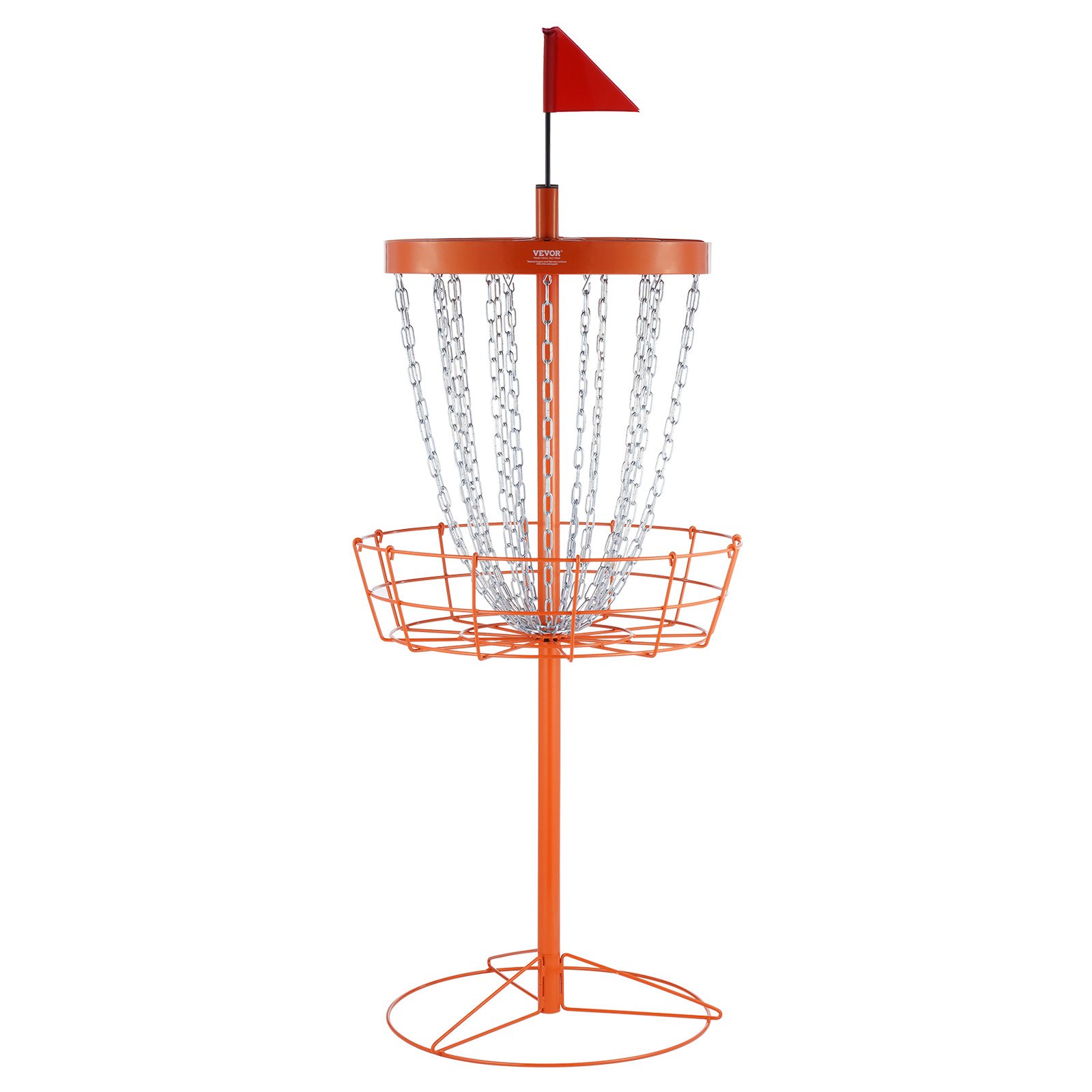 VEVOR Disc Golf Basket, 24-Chains Portable Disc Golf Target Hole, Heavy ...