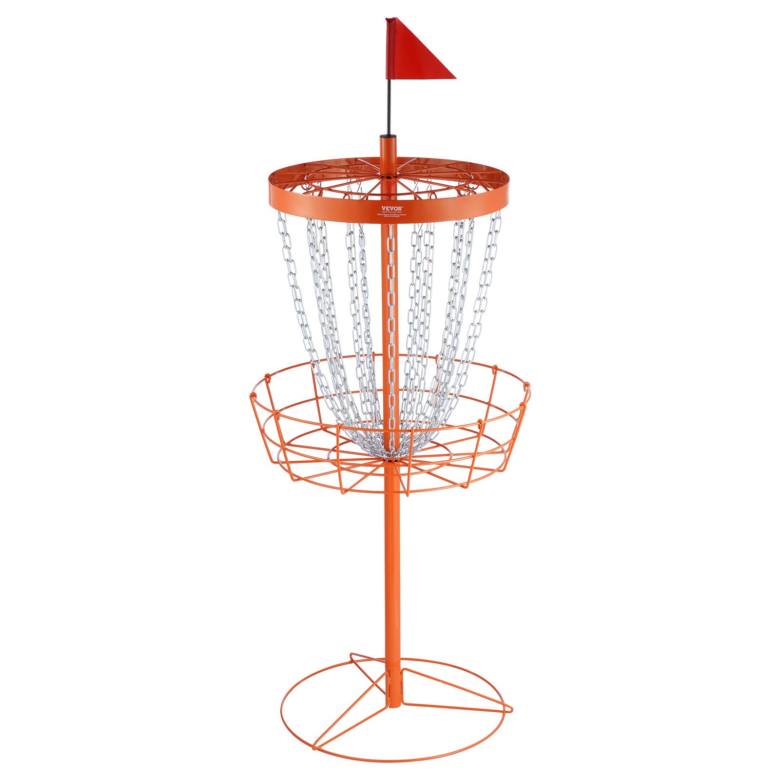 VEVOR Disc Golf Basket, 24-Chains Portable Disc Golf Target Hole, Heavy ...