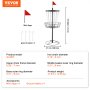 VEVOR Disc Golf Basket, 24-Chains Portable Disc Golf Target Hole, Heavy ...