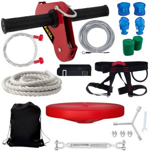 VEVOR Zip line Kits for Backyard 110FT, Zip Lines for Kid and Adult ...