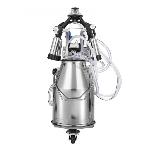 VEVOR Electric Cow Milking Machine, 6.6 Gal / 25 L 304 Stainless Steel ...
