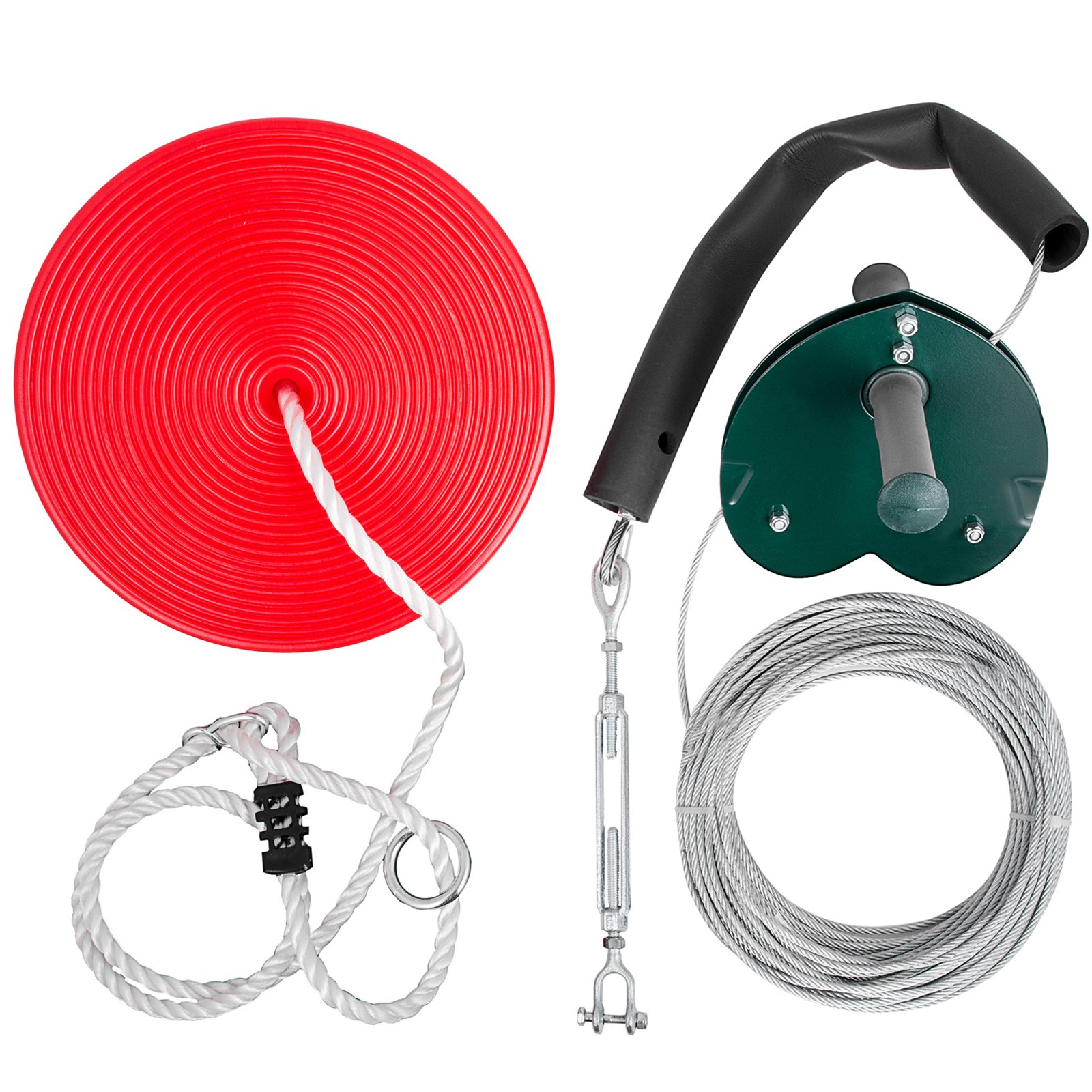 VEVOR 100FT Zip Line Kit Kids Adult Zip Line Trolley Slackers Zip Lines ...