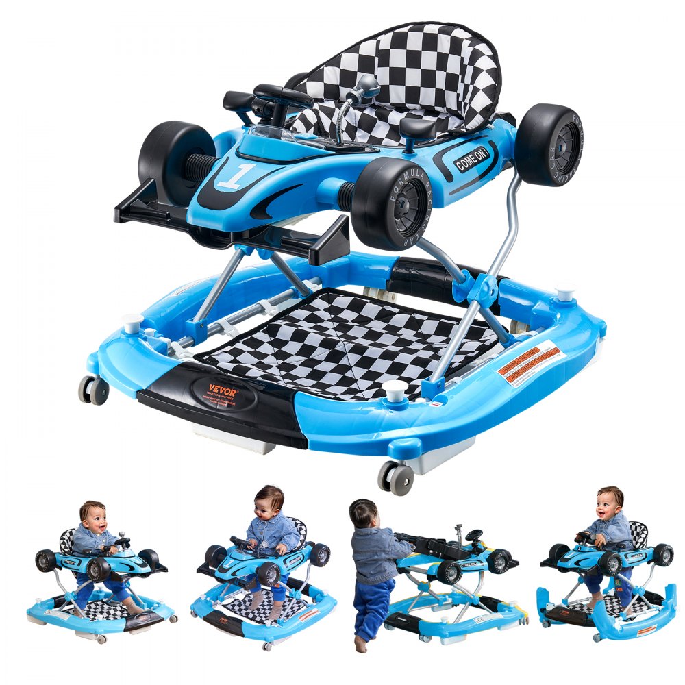 VEVOR 4-in-1 Baby Walker, Foldable Baby Activity Center with Wheels ...