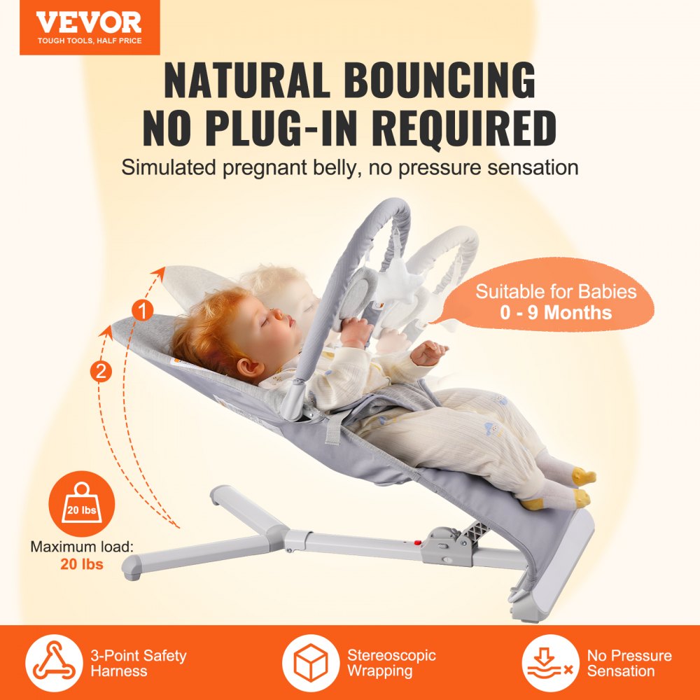 VEVOR Folding Bouncer – 2-Level, 3-Point, BR10 Model