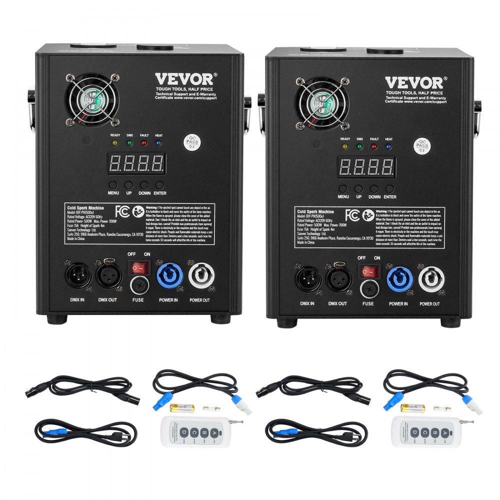 VEVOR Cold Spark Firework Machine x2 500W 6.6-13ft Stage DJ Wedding ...