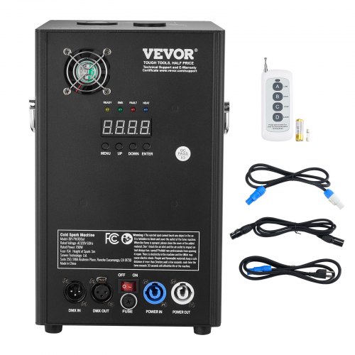 VEVOR Cold Spark Machine, 700W Output Fireworks Controller, 6.6-16.4ft ...