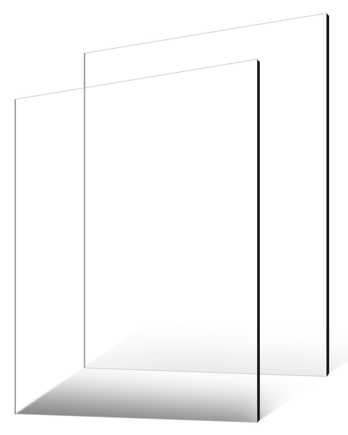 VEVOR Plexiglass Acrylic Sheet, 2-Pack Plastic Sheets, 24 x 36 Inch 1/4 ...
