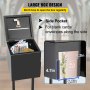 VEVOR Ballot Box, Floor Standing Suggestion Box with Sign Holder and ...