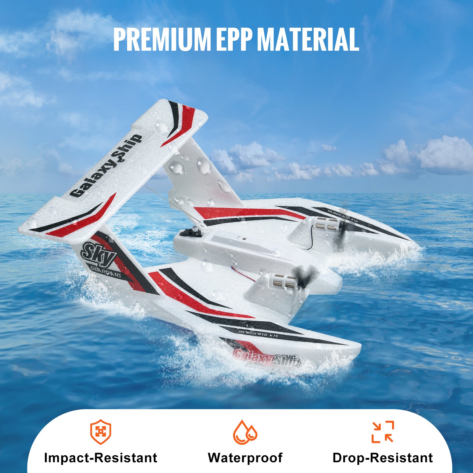 VEVOR RC Airplane Amphibious EPP Foam RC Plane Toy with 2.4 GHz Remote ...