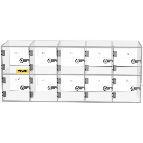 VEVOR Cell Phone Storage Locker, 10 Slots Acrylic Material with Door ...