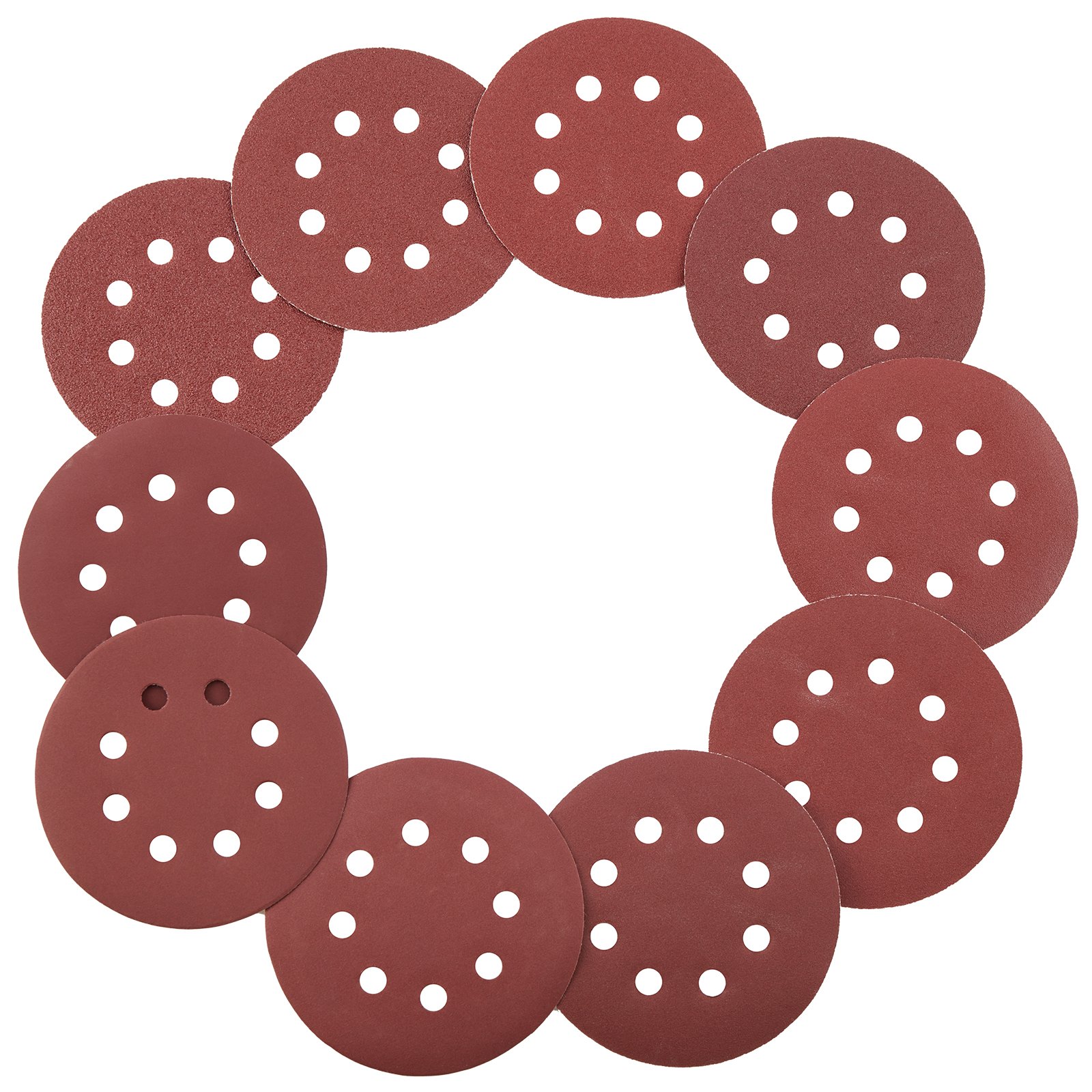 150PCS 5-inch Sanding Discs 60-600 Grit Hook and Loop Sandpaper 8-Hole ...