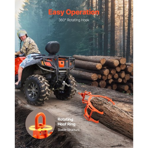 VEVOR 36in Log Lifting Tongs, 4-Claw Log Tongs, Heavy Duty Steel Log ...