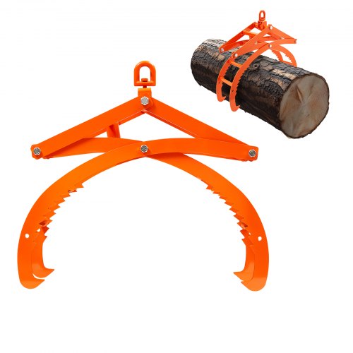 32in Log Lifting Tongs 4 Claw Timber Heavy Duty Steel Log Grapple ...