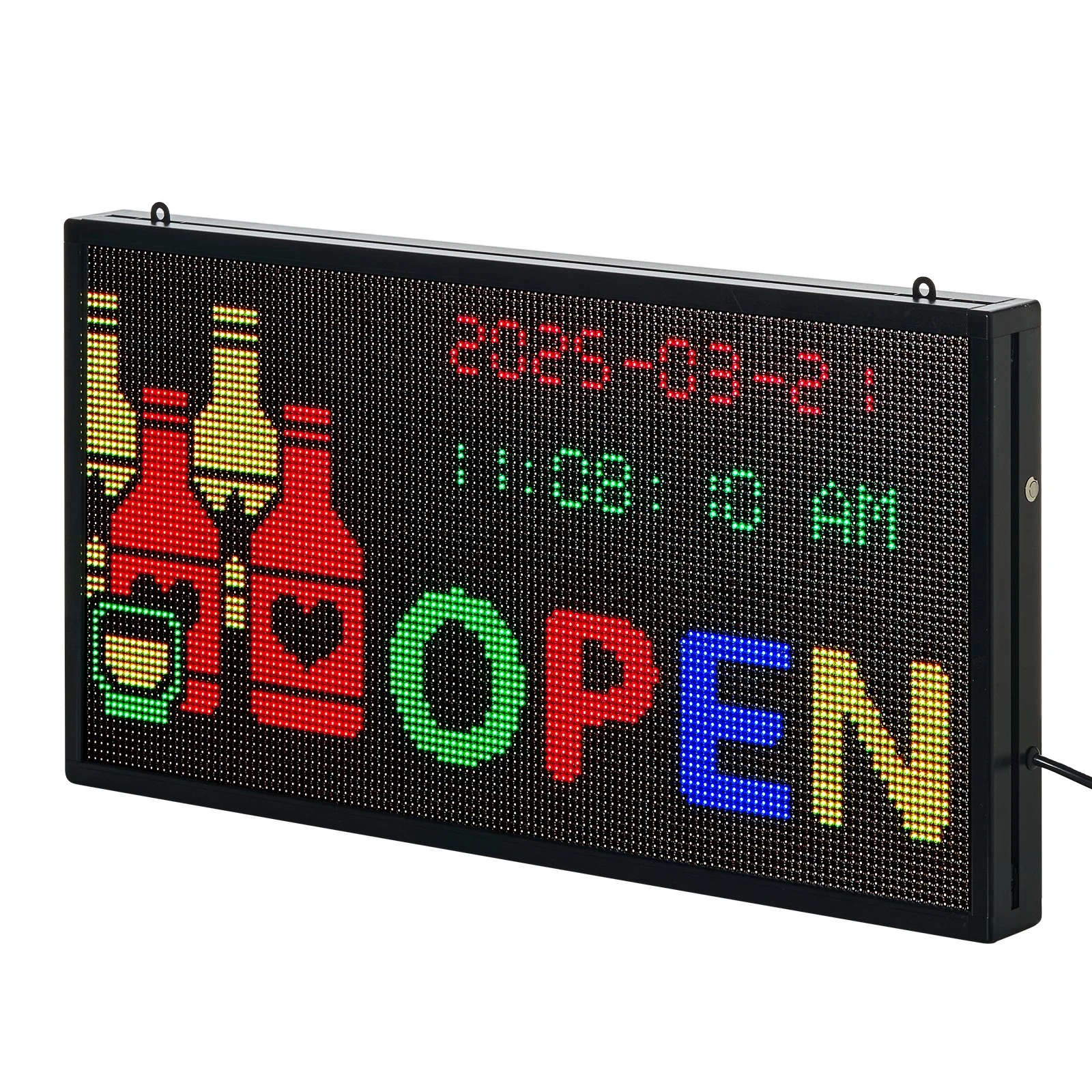 VEVOR Programmable LED Sign, P5 Full Color Flexible Digital Scrolling ...