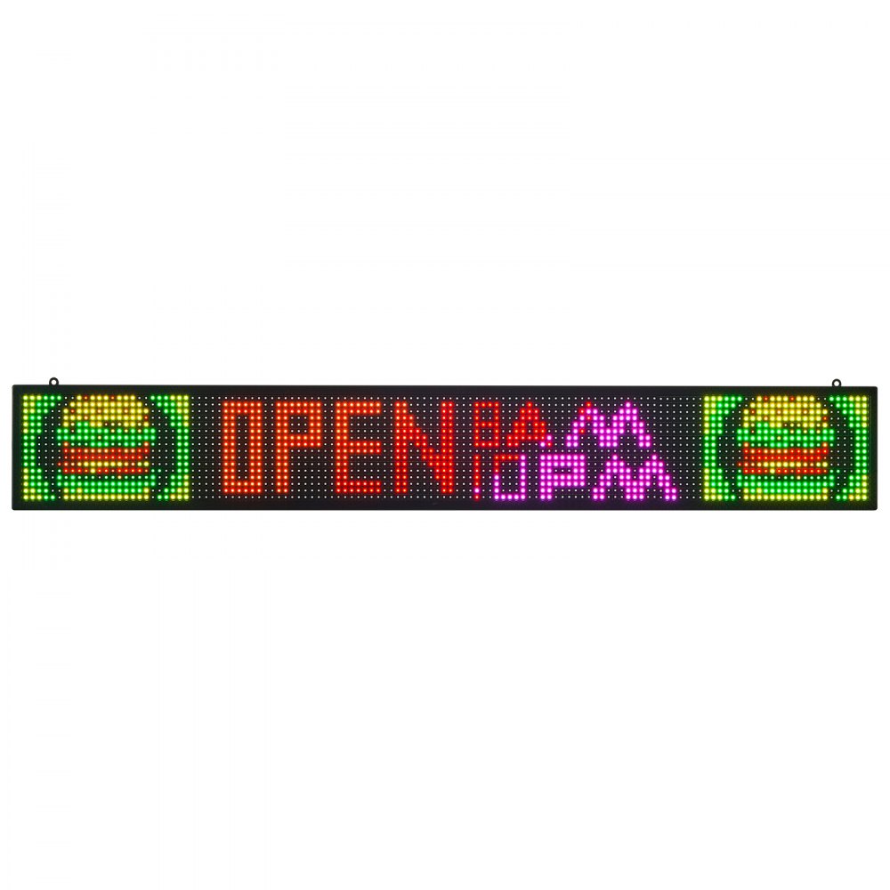 VEVOR Programmable LED Sign, P10 Full Color Flexible Digital Scrolling ...