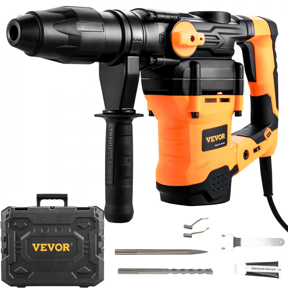 VEVOR Rotary Hammer Drill Corded Drills 1 9 16 3 Modes SDS MAX Chipping Hammers