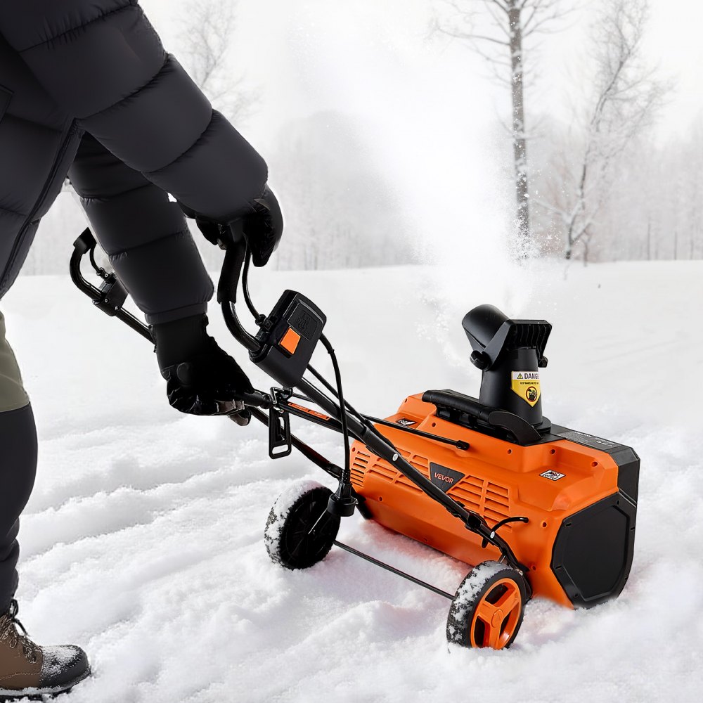 VEVOR Electric Snow Blower, 23 inch 15A Corded Snow Thrower with Dual ...