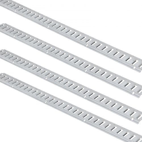 VEVOR E Track Tie-Down Rail Kit, 34PCS 5FT E-Tracks Set Includes 8 ...