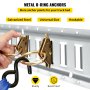 VEVOR E Track Tie-Down Rail Kit, 34PCS 5FT E-Tracks Set Includes 8 ...