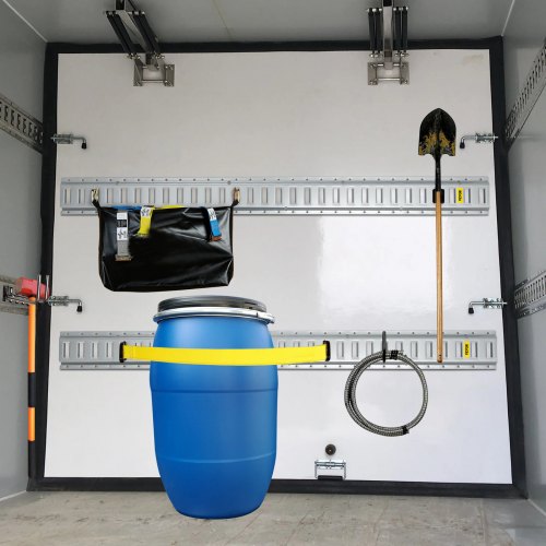 VEVOR E-Track Tie-Down Rail, 4PCS 8-FT Steel Rails w/Standard 1"x2.5 ...