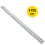 VEVOR E-Track Tie-Down Rail, 4PCS 8-FT Steel Rails w/Standard 1"x2.5 ...