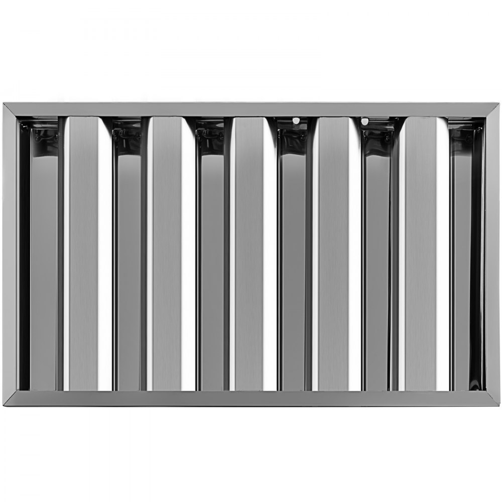 VEVOR Pack of 6 Hood Filters 24.5W x 15.5H Inch, 430 Stainless Steel 5 ...