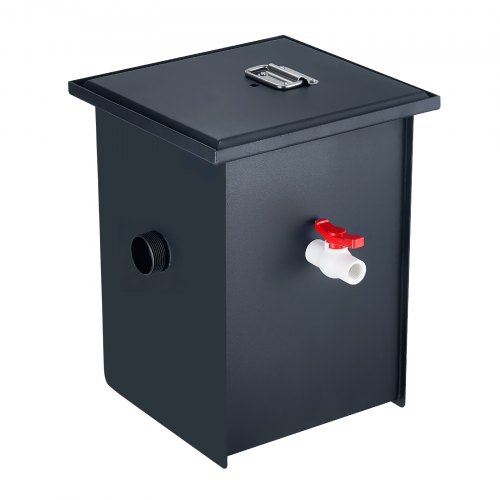 VEVOR 8LBS Commercial Grease Interceptor Trap Carbon Steel Waste Water ...