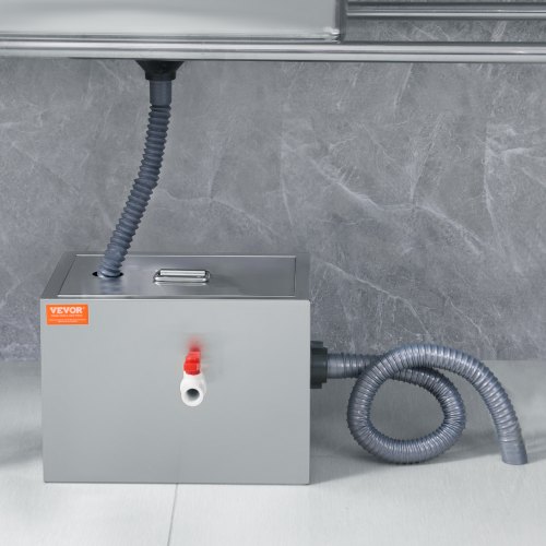 VEVOR Commercial Grease Trap, 8 LBS Grease Interceptor, Top Inlet ...