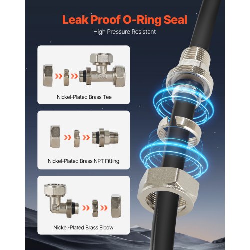 Air Compressor Line Kit 3/4'' x 100FT HDPE/Aluminum Shop Air Piping ...