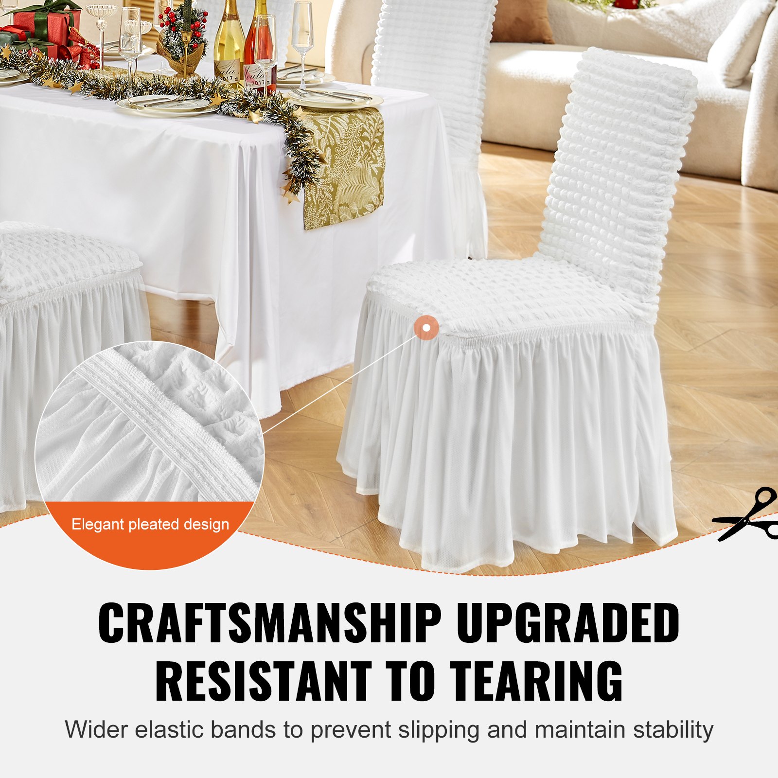 VEVOR Stretch Spandex Folding Chair Covers, Universal Fitted Chair ...