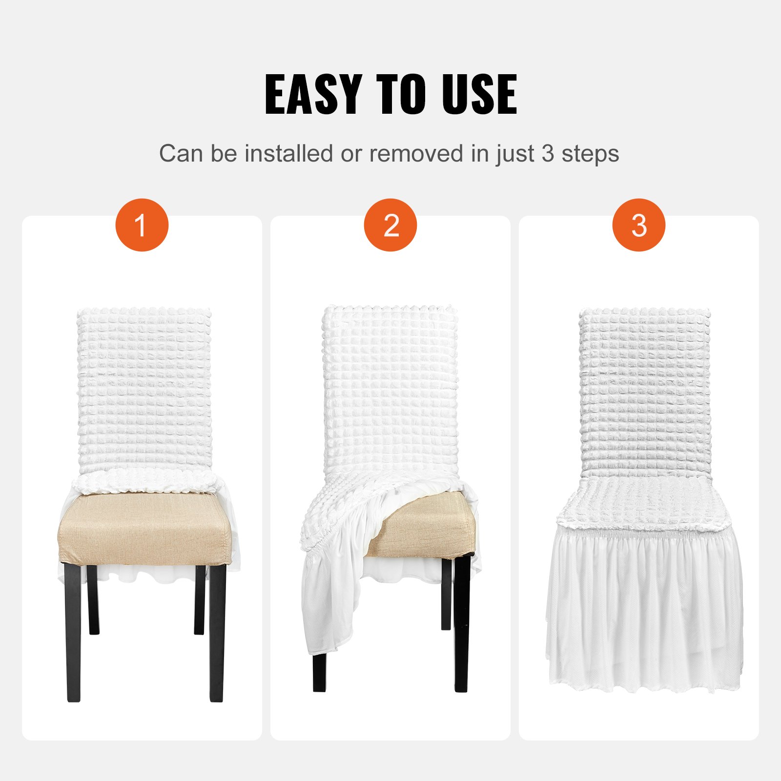 VEVOR Stretch Spandex Folding Chair Covers, Universal Fitted Chair ...