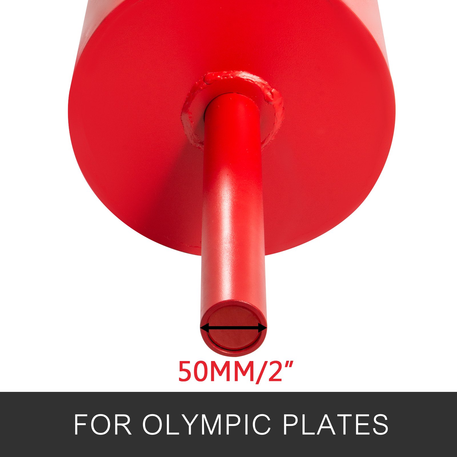 VEVOR 8" Dia Steel Strength Log Bar, 700 Lbs Capacity Barbell Bar, Red ...