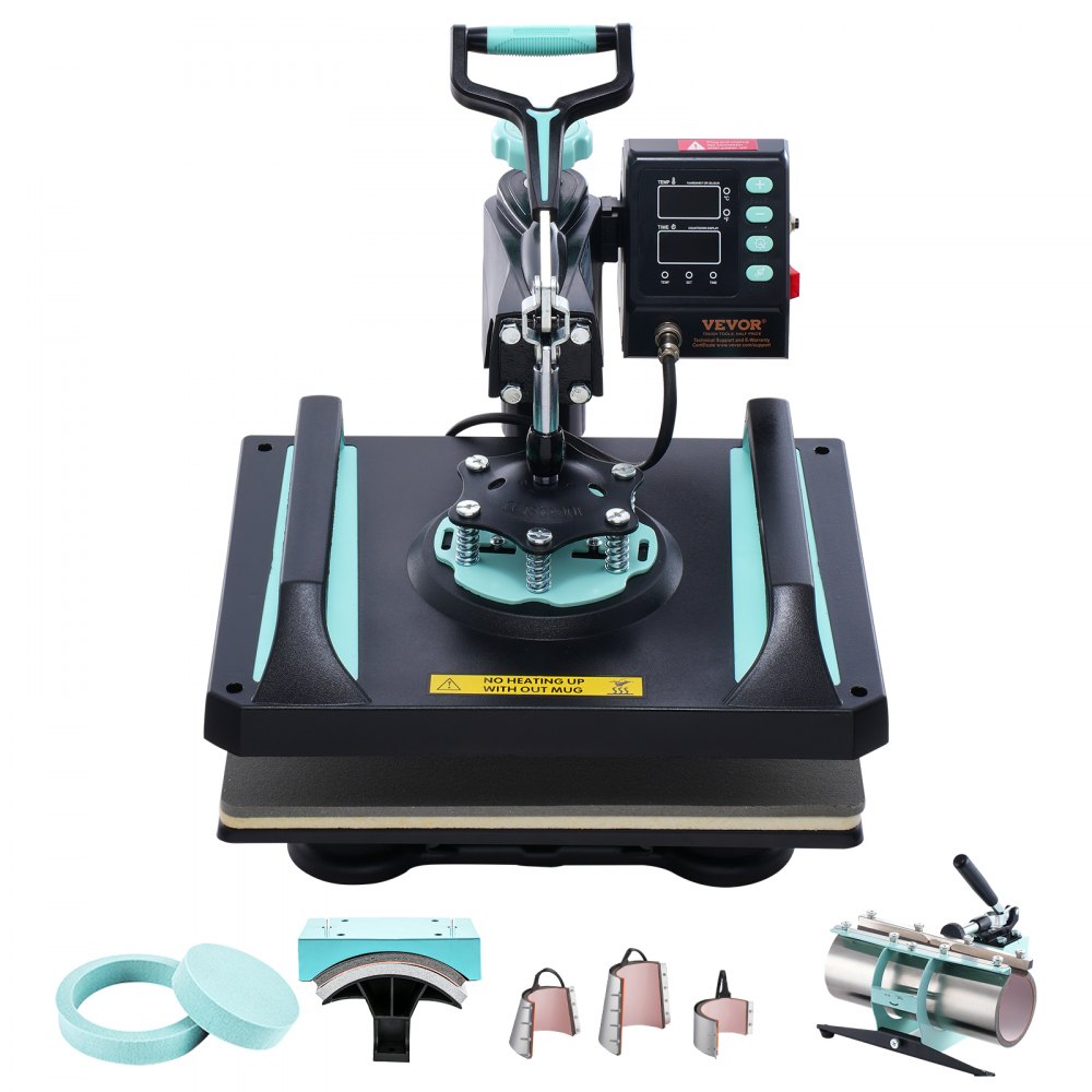 VEVOR 8 in 1 Heat Press Machine 12x15 in 30oz Tumbler Press T-Shirts ...